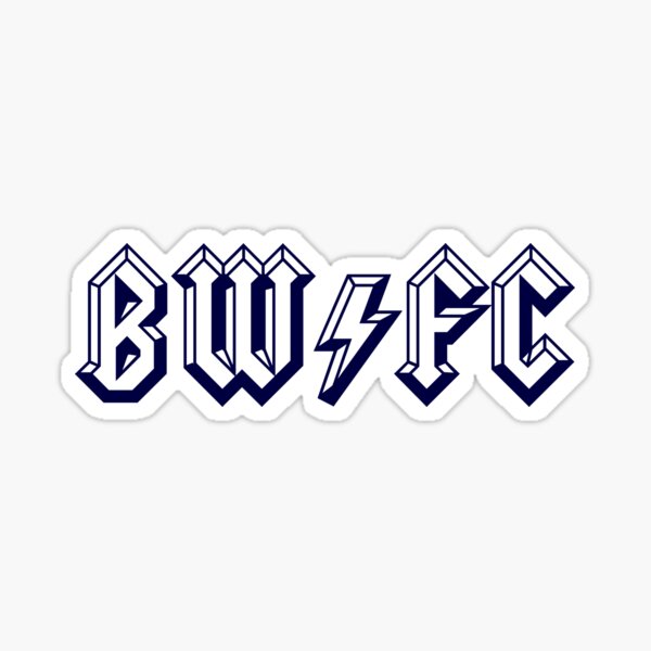 "Bolton Wanderers BWFC Dark Blue Lightning Logo" Sticker for Sale by ...