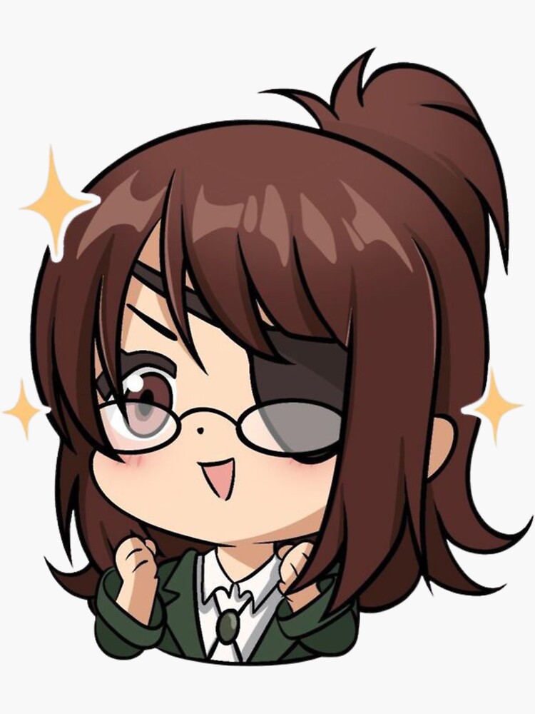 "chibi Hange " Sticker for Sale by Smiley-Fakemon | Redbubble