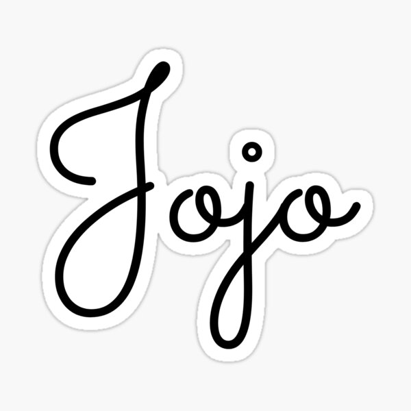 "Writing Jojo Name Label (Black)" Sticker for Sale by NormadWorld ...
