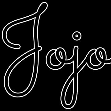 "Writing Jojo Name Label (Black)" Sticker for Sale by NormadWorld ...