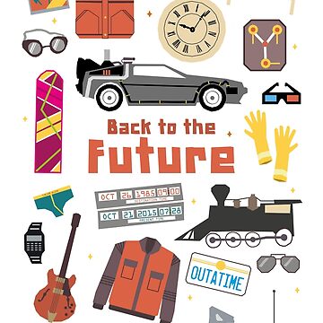 "Back to the future paper cut illustration" Sticker for Sale by ...