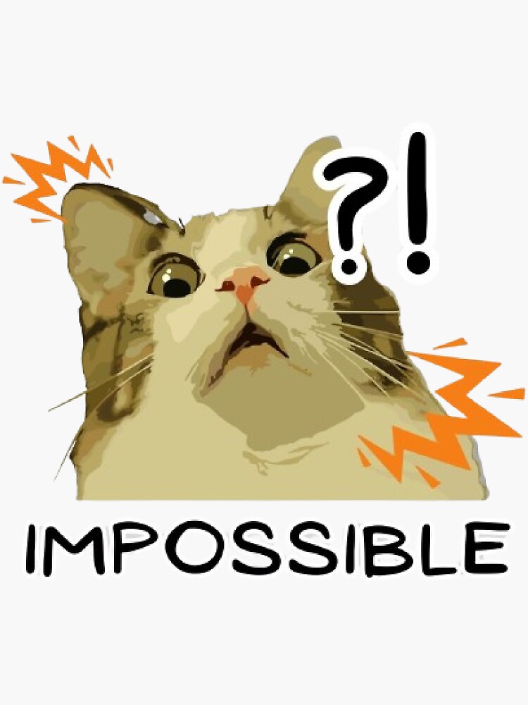 "Shocked Kitty Meme" Sticker for Sale by WearablesLife | Redbubble