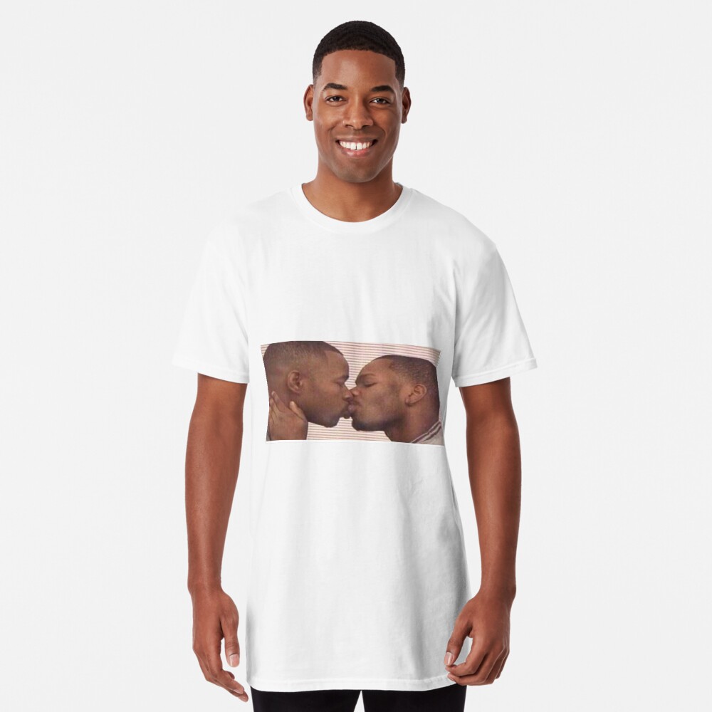 "2 black guys kissing" Poster for Sale by Cool blue guy With sunglasses | Redbubble