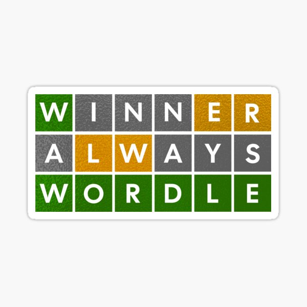 "Word Guessing Game" Sticker for Sale by nicksvp | Redbubble