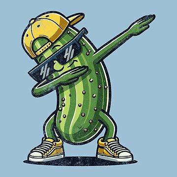 "Dabbing Dill Pickle Funny Cucumber Dancing Swag" Sticker for Sale by ...