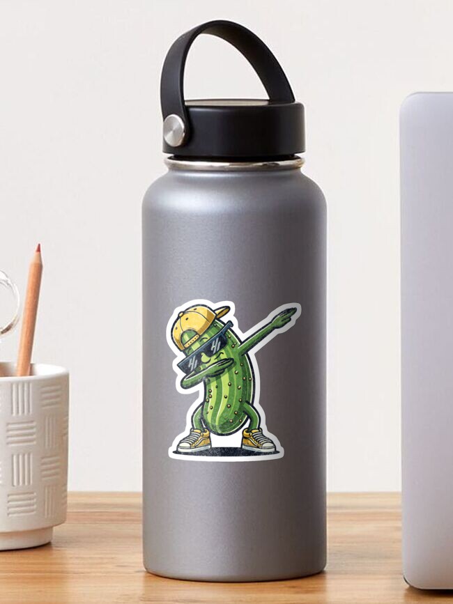 "Dabbing Dill Pickle Funny Cucumber Dancing Swag" Sticker for Sale by ...