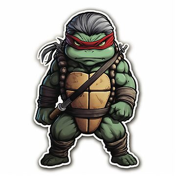 "Custom Old Man Ninja Turtle" Sticker for Sale by Rxgrets | Redbubble