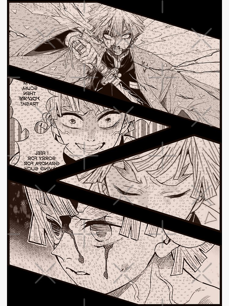 "Zenitsu Agatsuma Manga Panel Design" Poster for Sale by Wafusaurus ...