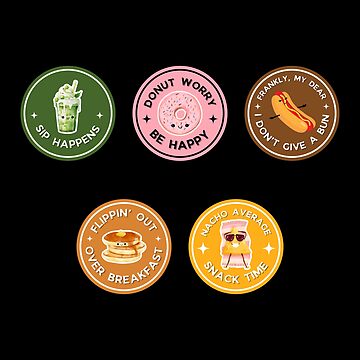"Cute Food Puns - Set 1" Sticker for Sale by Elizebeth Nacion | Redbubble