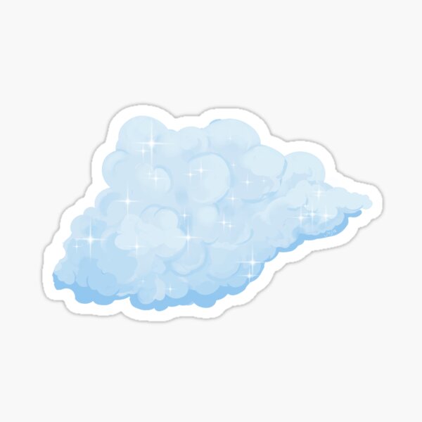 "Glitter Cloud - Pastel Blue" Sticker for Sale by Jo-Ja | Redbubble