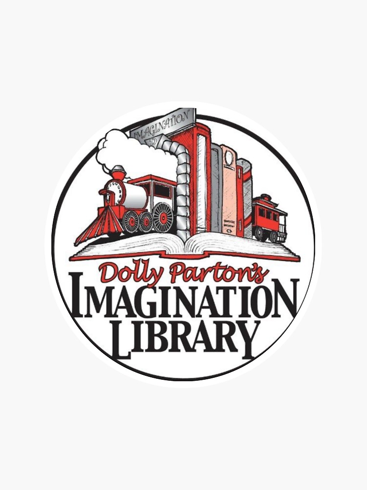 "Dolly Parton Imagination Library" Sticker for Sale by Playne08 | Redbubble