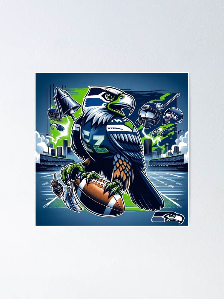 "Seattle Seahawks Artwork" Poster for Sale by ArtfulMiller | Redbubble