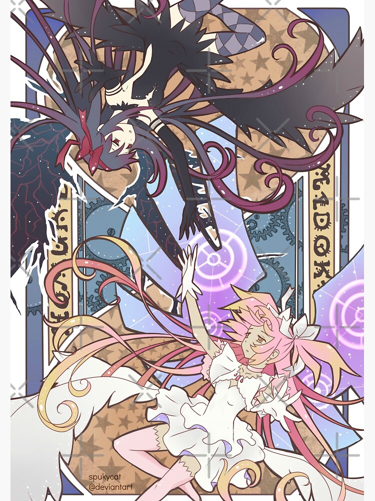 "Madoka & Homura" Sticker for Sale by SpukyCat | Redbubble