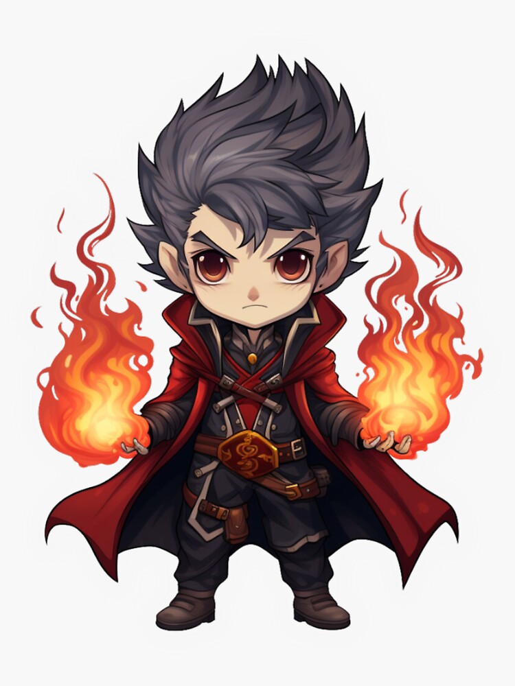 "Chibi Style Warlock, Role Play Character" Sticker for Sale by ...