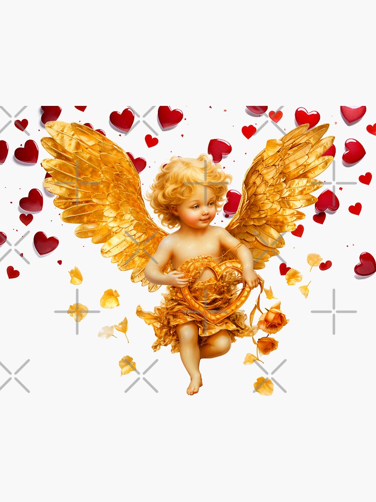 "Cute Cupid" Sticker for Sale by MedusaPrintArt | Redbubble
