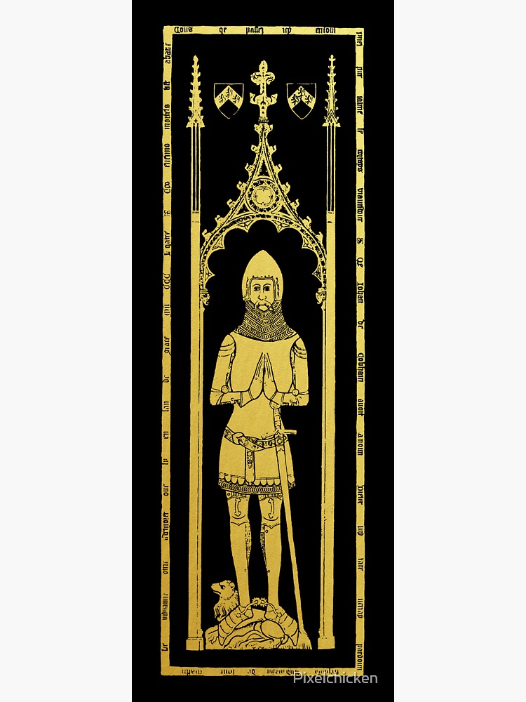 "Medieval Tomb Brass Rubbing John De Cobham 2nd Baron Cobham Died1355 ...