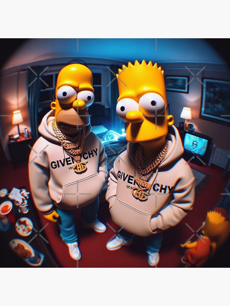 " Homer & Bart Street Swag: Yellow Madness" Sticker by EminenceArts ...