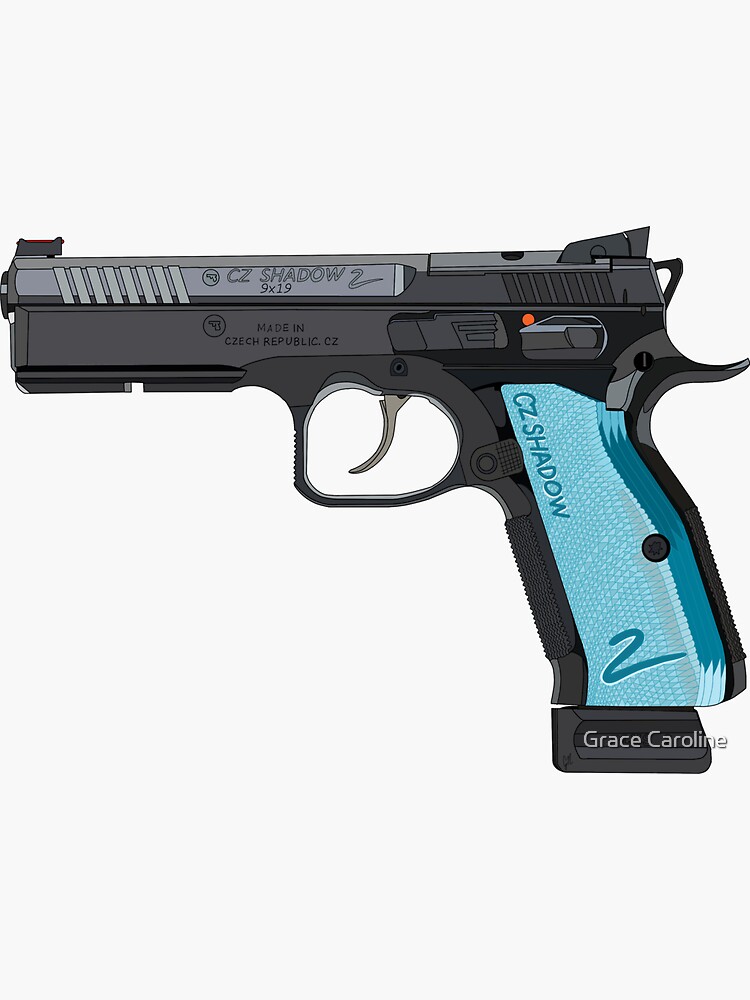 "CZ Shadow 2 Blue - Sticker" Sticker for Sale by Grace Caroline | Redbubble
