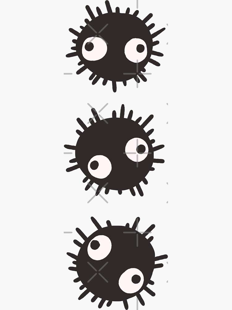 "Soot Sprites! Cute Anime" Sticker for Sale by SandDolphin | Redbubble