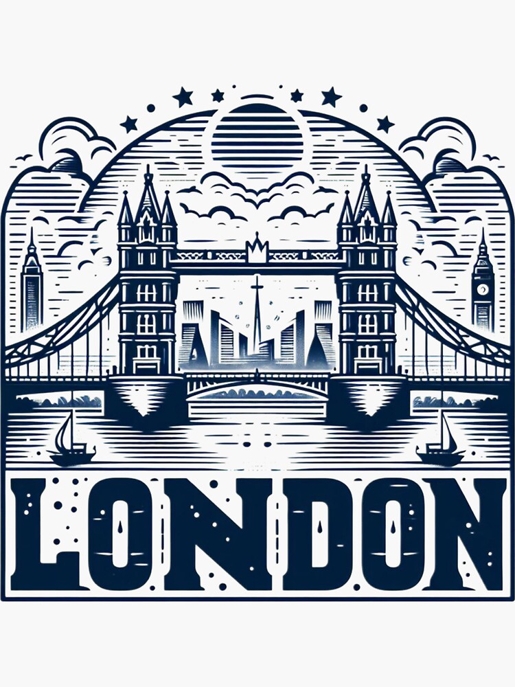 "London logo" Sticker for Sale by Iskanderox | Redbubble