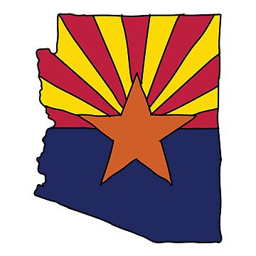 "Arizona state shape flag" Sticker for Sale by Rachael Taylor | Redbubble