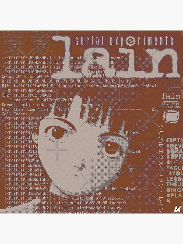 "Serial Experiments Lain, The Wired, Virtual Girl " Poster for Sale by Kai Multiverse | Redbubble