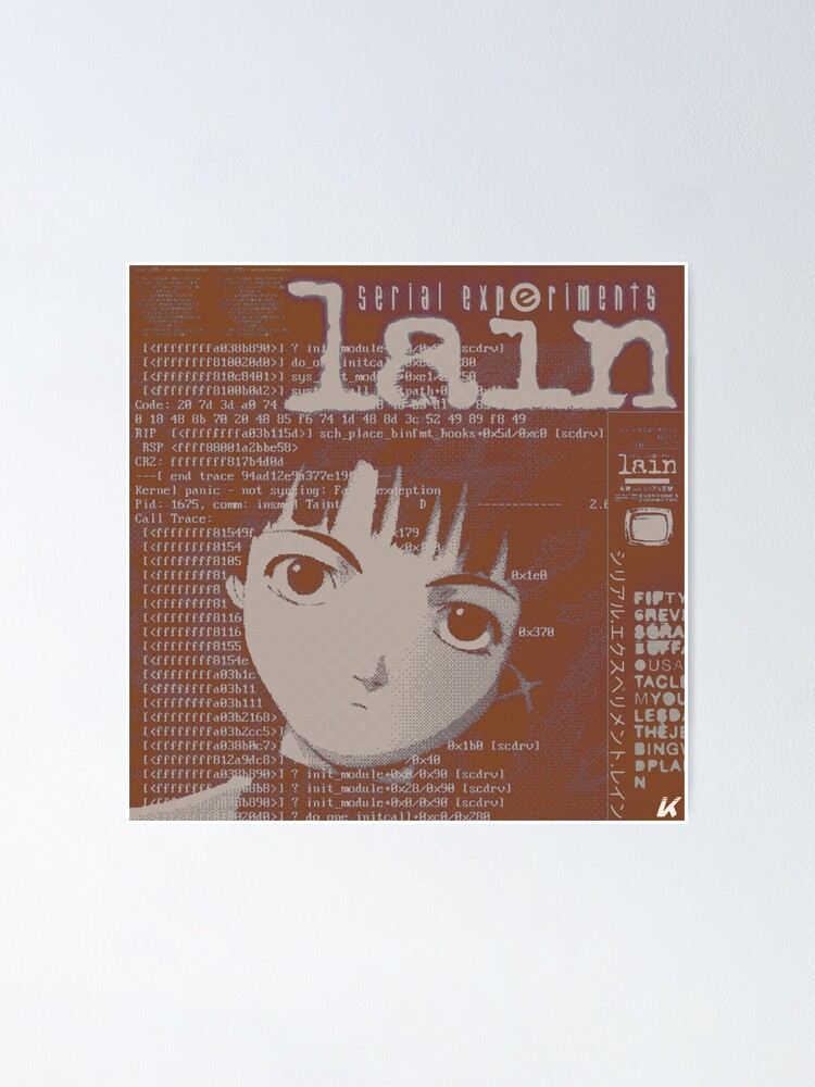 "Serial Experiments Lain, The Wired, Virtual Girl " Poster for Sale by Kai Multiverse | Redbubble