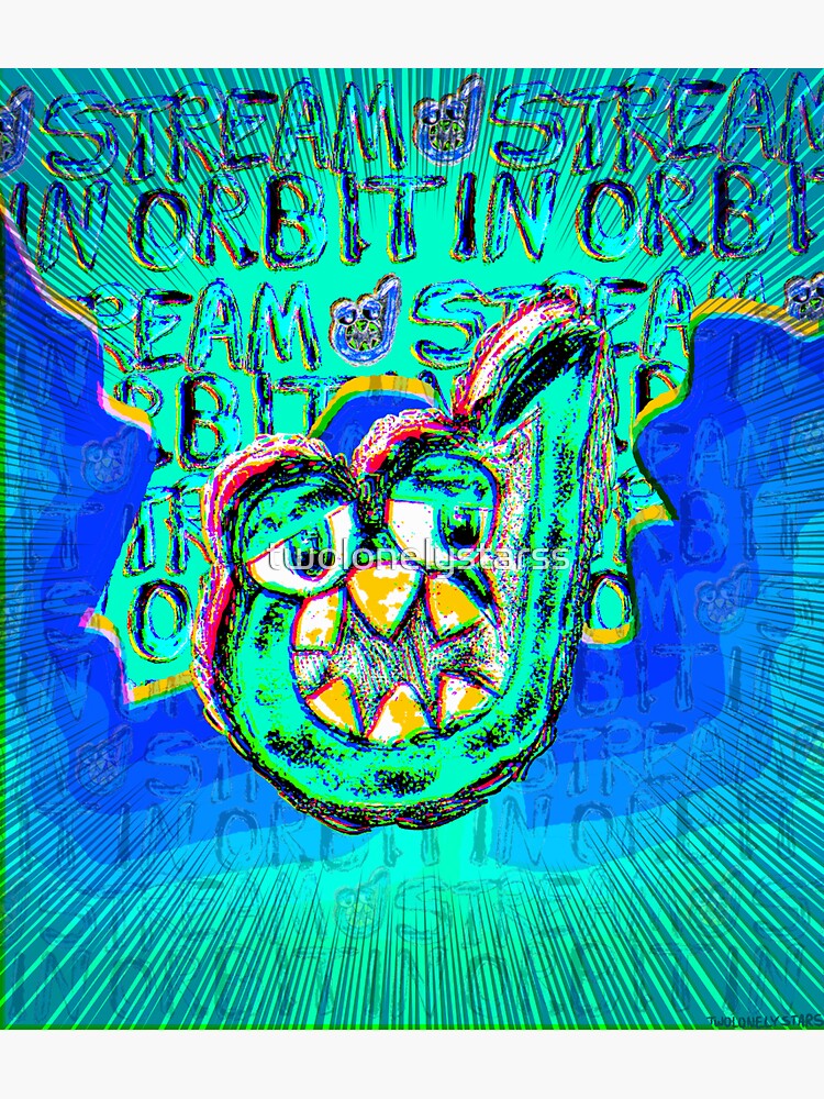 "Jerma985 Logo "Stream In Orbit"" Sticker for Sale by twolonelystarss ...