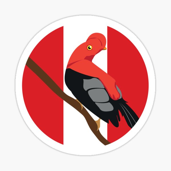 Pegatina for Sale con la obra «Perú Gallito de las Rocas Andino Tunki ...