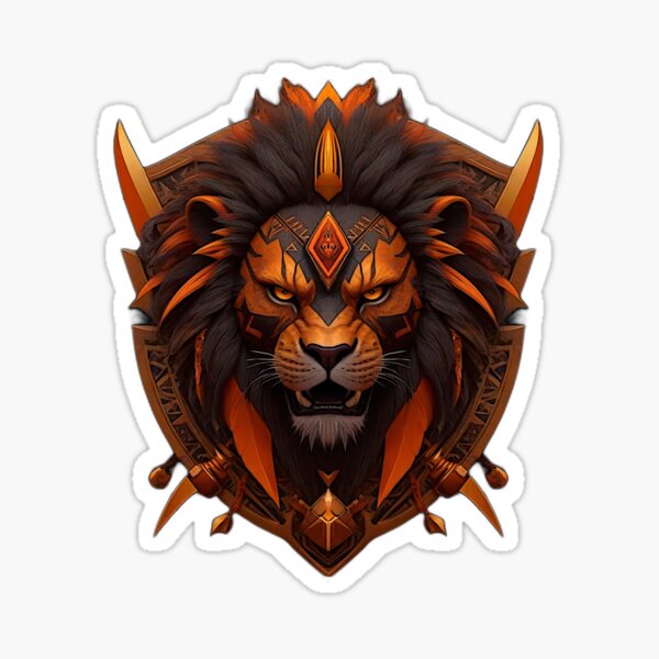 "African Lion 2: Guardian of the Savannah" Sticker by MiGuE-CeGa ...