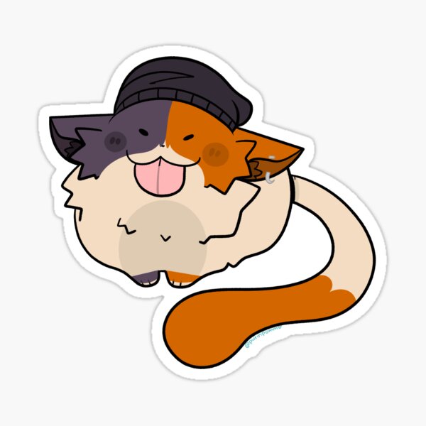 "Meowskulls Goober" Sticker for Sale by Purin Pomm | Redbubble
