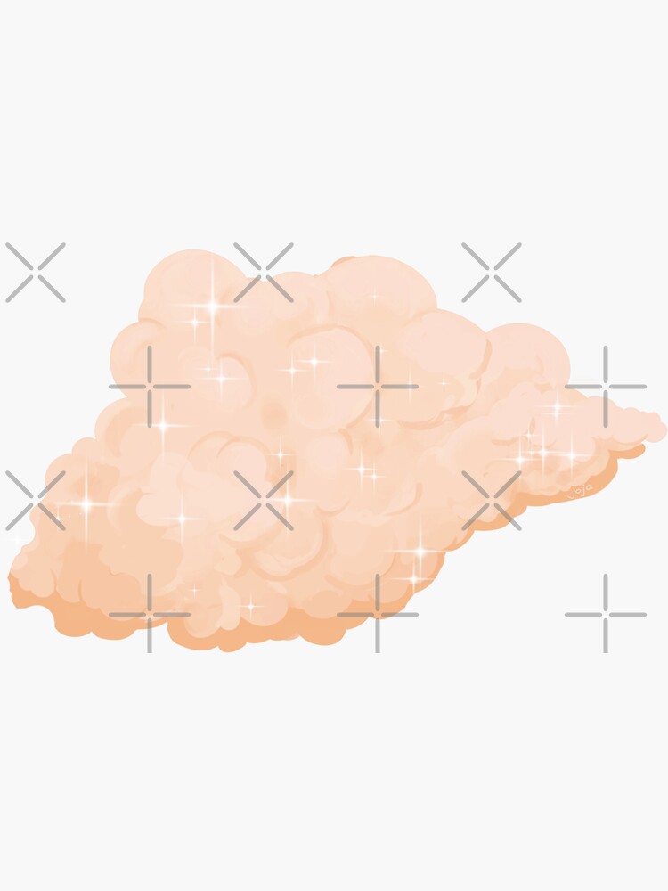 "Glitter Cloud - Peach Fuzz" Sticker for Sale by Jo-Ja | Redbubble