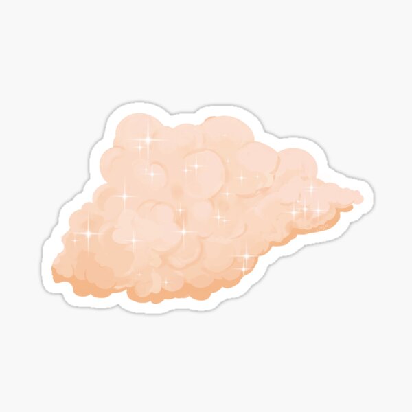 "Glitter Cloud - Peach Fuzz" Sticker for Sale by Jo-Ja | Redbubble
