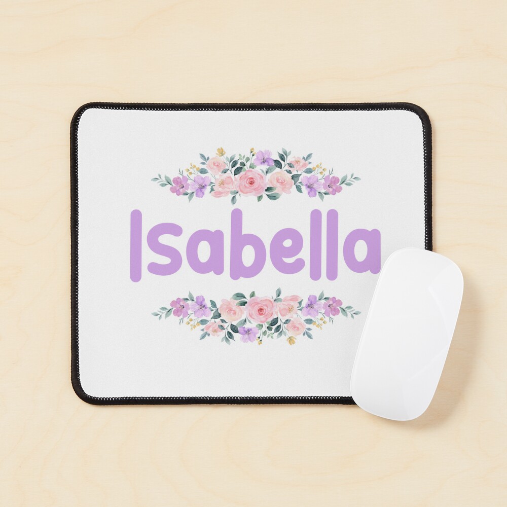 "Purple Flower Isabella Name Label " Sticker for Sale by NormadWorld ...