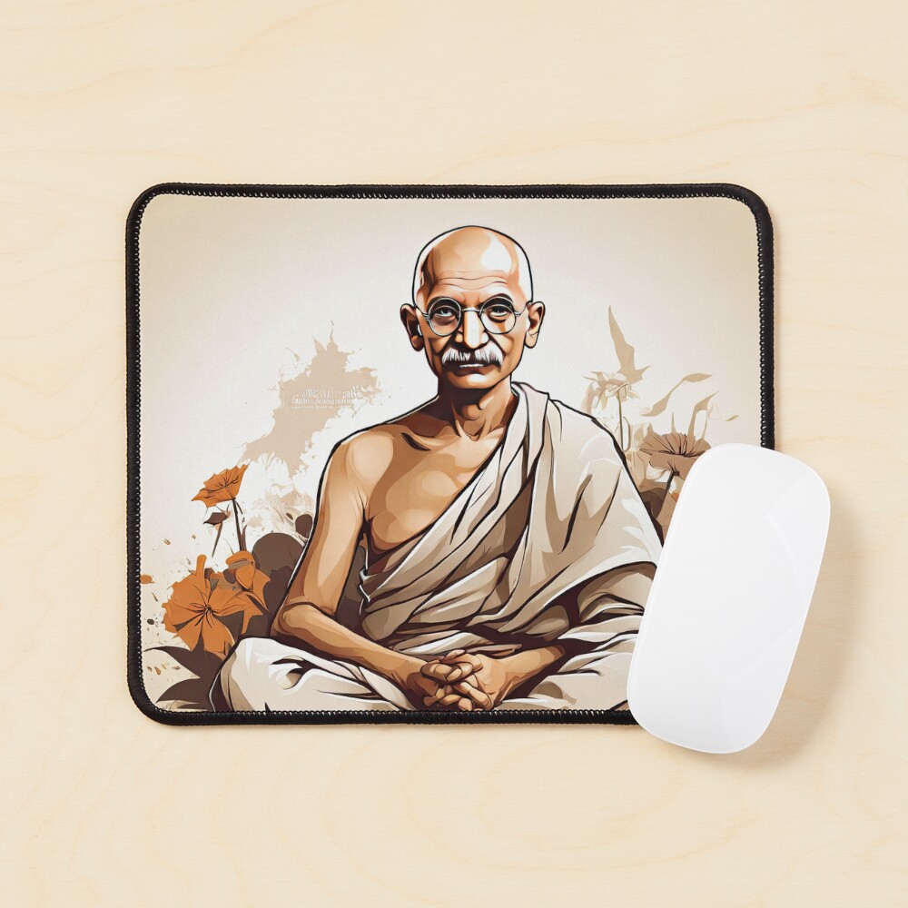 "Mahatma Gandhi Clip Art-Style " Sticker for Sale by artofuniverse ...