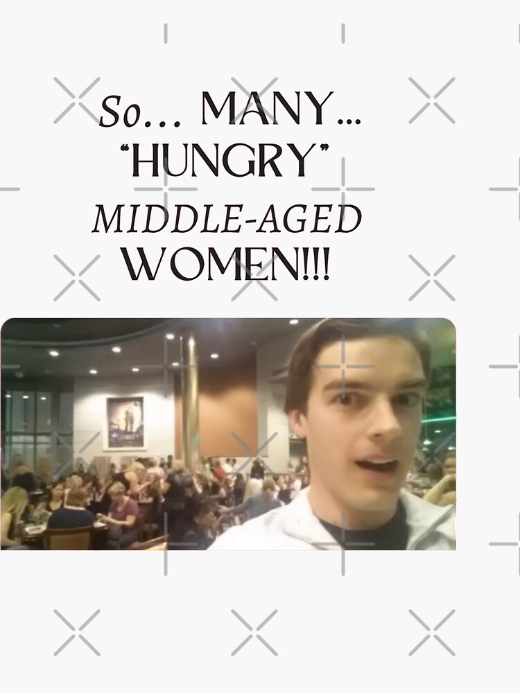 "MatPat So Many Hungry Middle Aged Women" Sticker for Sale by ...