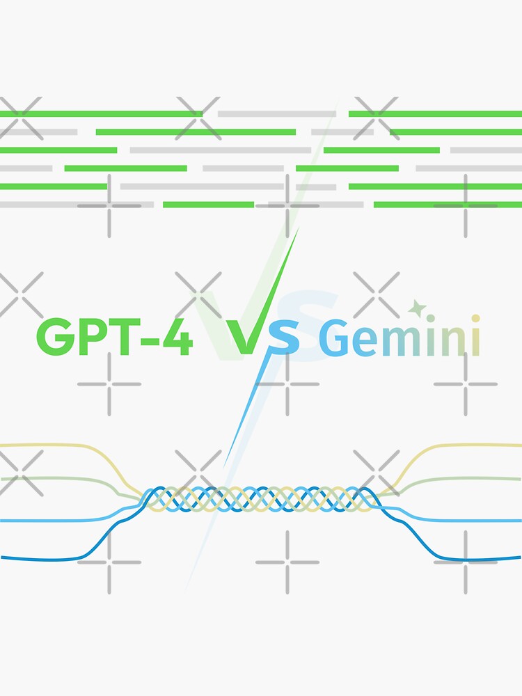 "GPT4 vs Gemini Graphic with Text - LLM Wars" Sticker for Sale by VandoorLabs | Redbubble