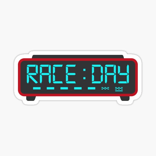 "F1 Race Day Digital Alarm Clock Design" Sticker for Sale by David ...