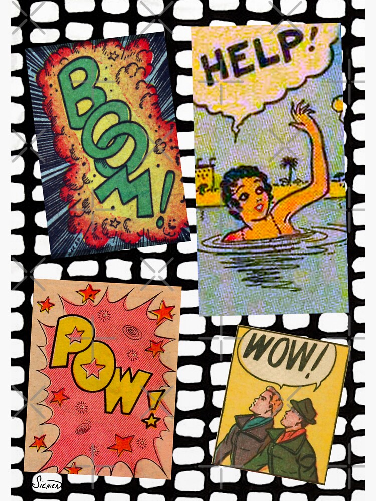 "Boom Pow" Sticker by ArtnClay | Redbubble