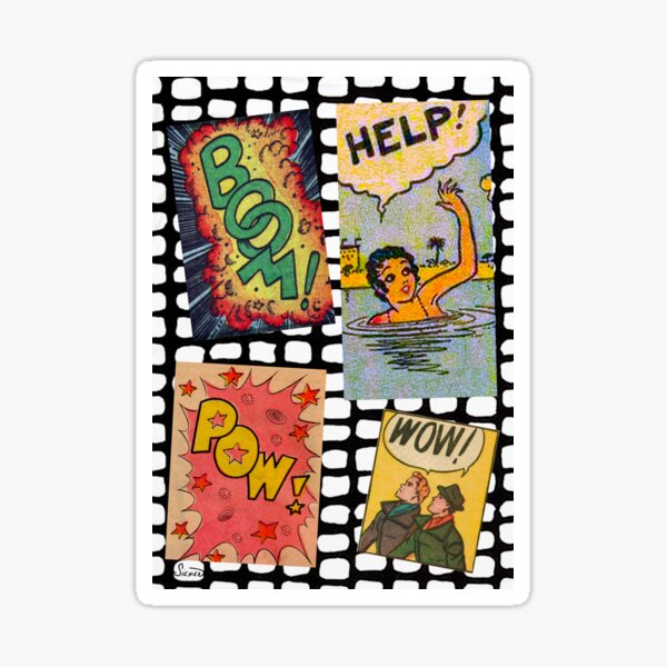 "Boom Pow" Sticker by ArtnClay | Redbubble