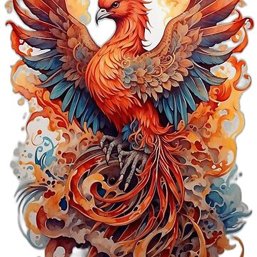 "Full Back color phoenix Tattoo" Sticker for Sale by HG4Design | Redbubble