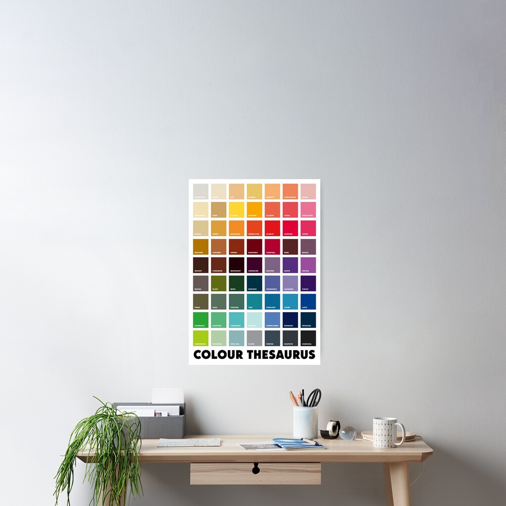 "Colour Thesaurus: Rainbow Edition" Poster for Sale by paisleyday ...