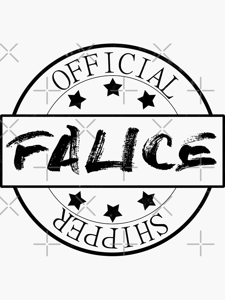 "Official Falice Shipper" Sticker by JasArtEndeavour | Redbubble