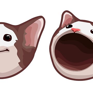 "Pop Cat Meme" Sticker by PEDVKN | Redbubble