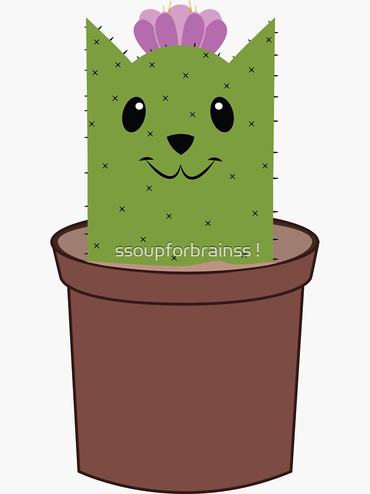 "Catcus" Sticker for Sale by the3omeletteers | Redbubble