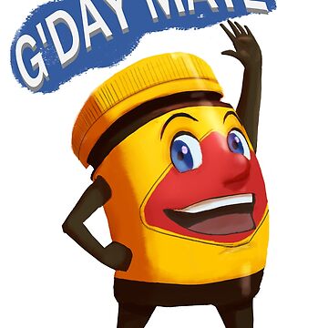 "Australian Vegemite Happy Cartoon" Sticker for Sale by johnmgr21 ...