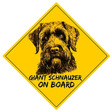 "giant schnauzer on board dog bumper sticker dog sign" Sticker by ...