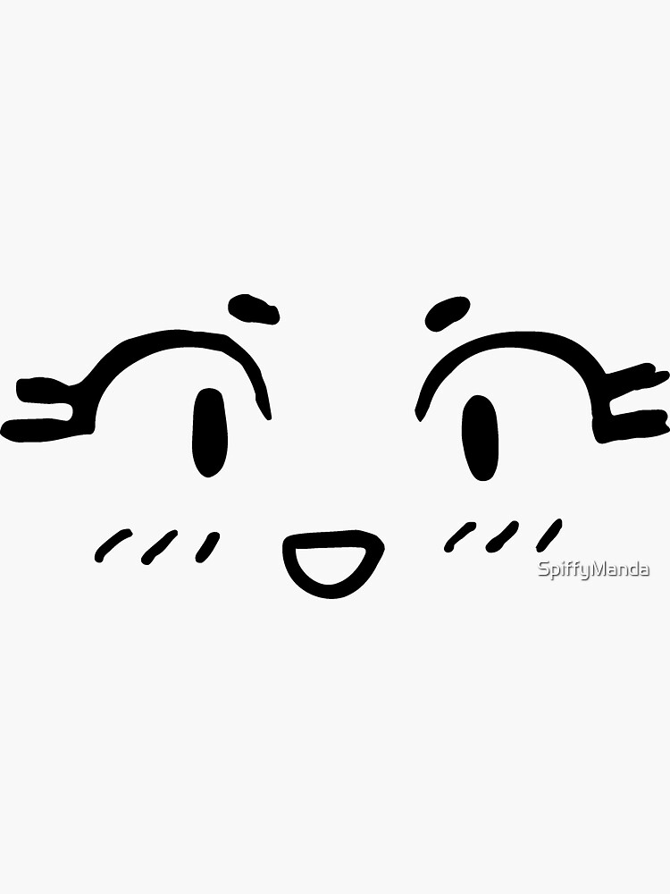 "Simple Chibi Face" Sticker for Sale by SpiffyManda | Redbubble