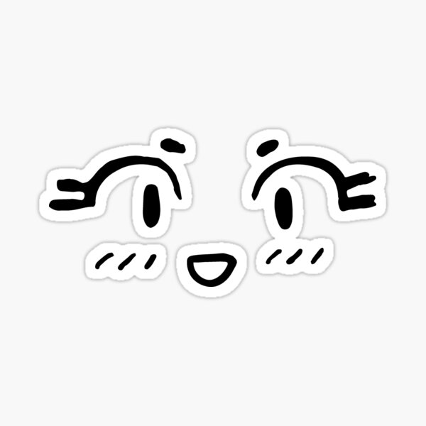 "Simple Chibi Face" Sticker for Sale by SpiffyManda | Redbubble