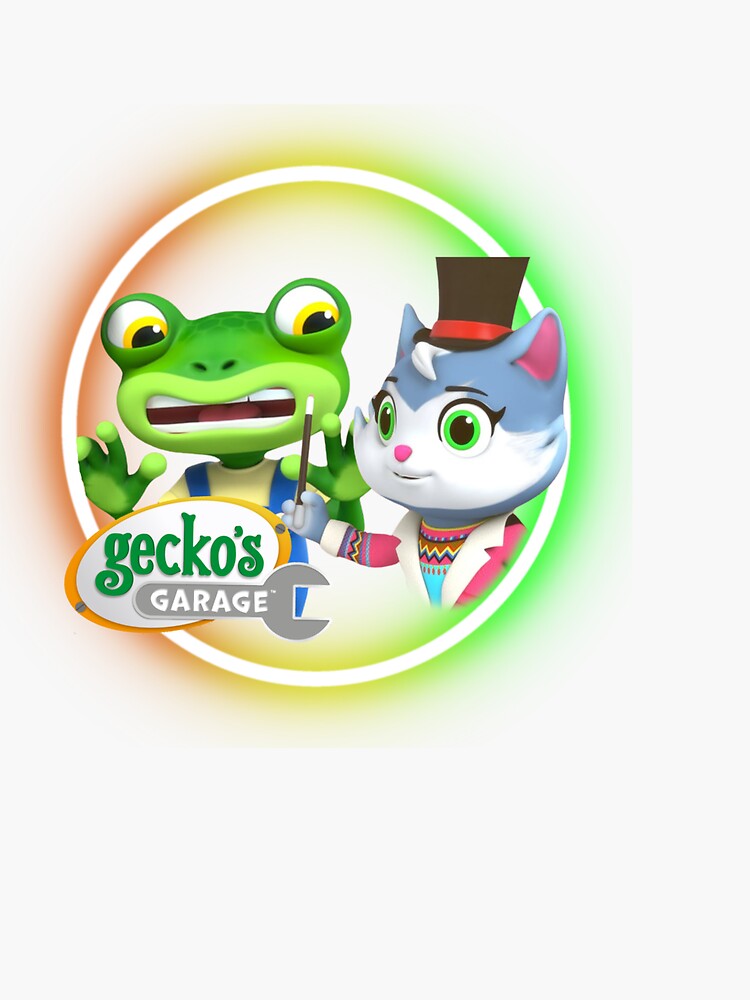 "geckos garage cartoon - kids" Sticker for Sale by Inspiro1 | Redbubble